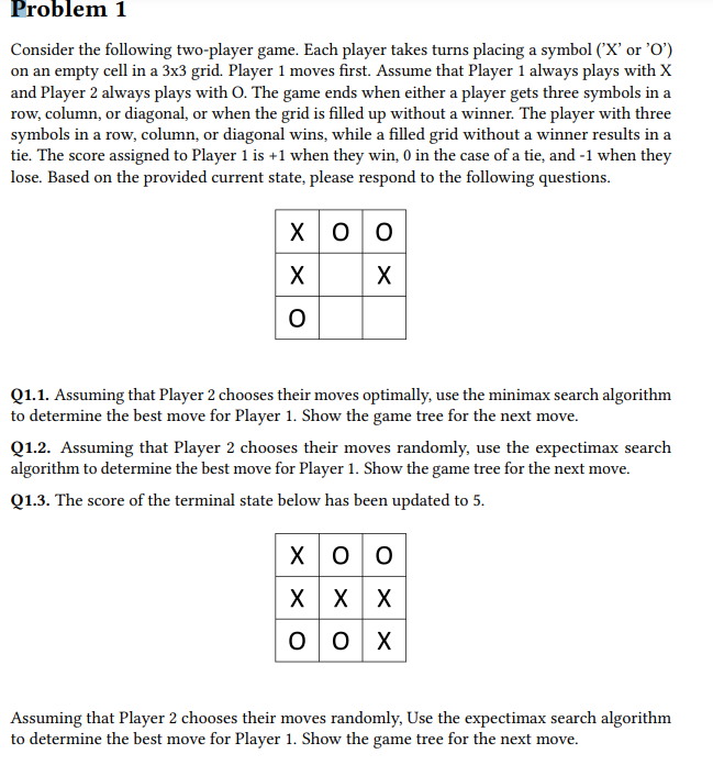 Solved Consider the following two-player game. Each player | Chegg.com