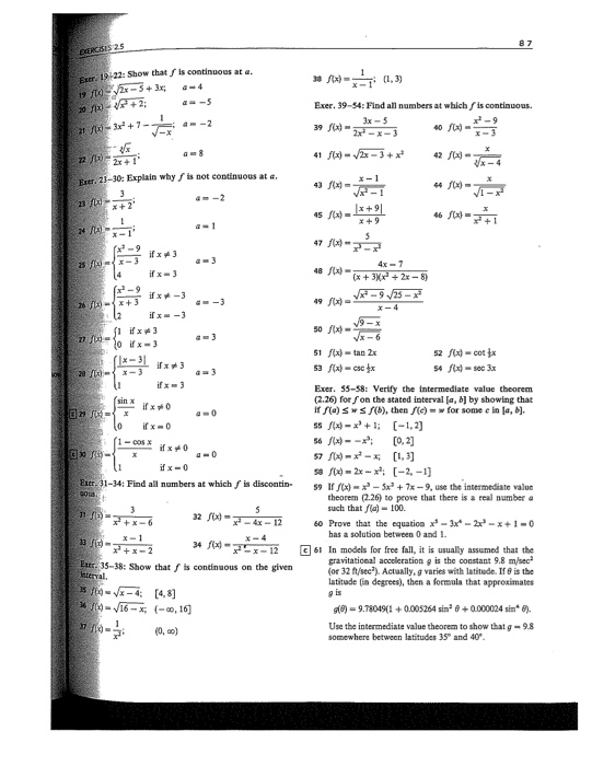 Solved 22: Show thatf is continuous ata. Exer. 39-94:Find | Chegg.com Solved 22: Show thatf is continuous ata. Exer. 39-94:Find | Chegg.com