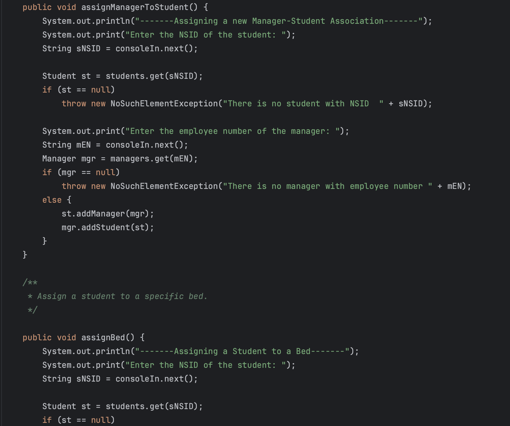 Solved Task Recall the ResidenceSystem class from Assignment | Chegg.com
