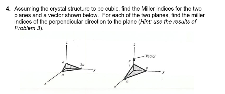 Solved 4. Assuming the crystal structure to be cubic, find | Chegg.com