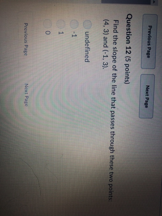 Solved Previous Page Next Page Question 12 (5 points) Find | Chegg.com