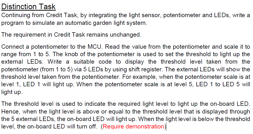 Solved Read the value of the on-board light sensor and print | Chegg.com