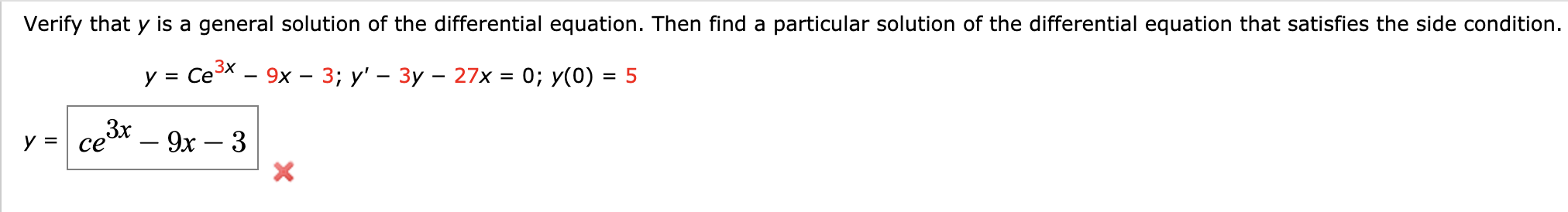 Solved Verify that y is a general solution of the | Chegg.com