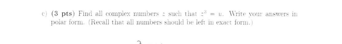 Solved 3. (6pts) Let u=i−1 and i=1+3i. a) (1 pt) Calculate | Chegg.com