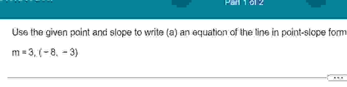 Solved Use the given point and slope to write (a) ﻿an | Chegg.com