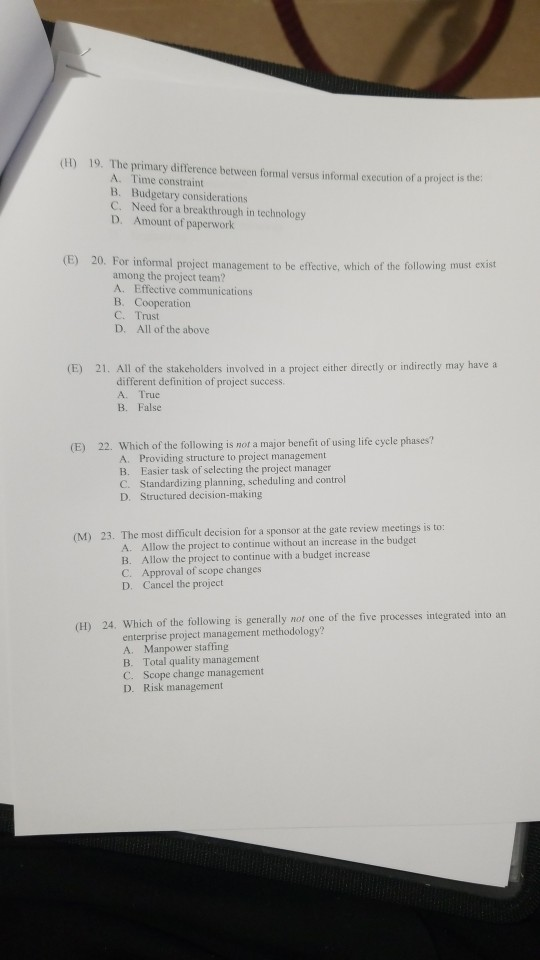 Solved CHAPTER 2: PROJECT MANAGEMENT GROWTH: CONCEPTS AND | Chegg.com