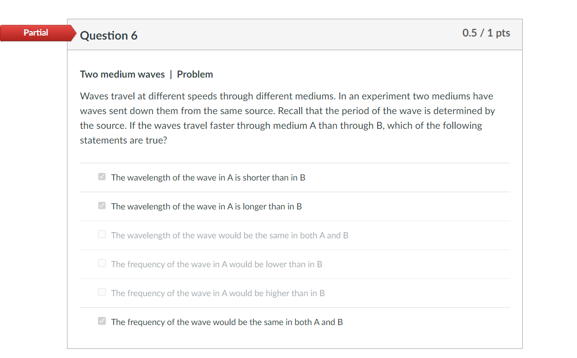 Solved Two medium waves | Problem Waves travel at different | Chegg.com