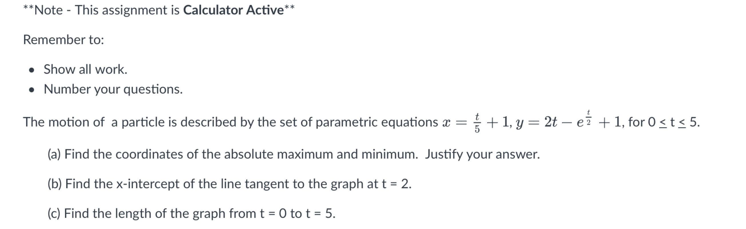 Solved ∗∗ Note - This assignment is Calculator Active ∗∗ | Chegg.com
