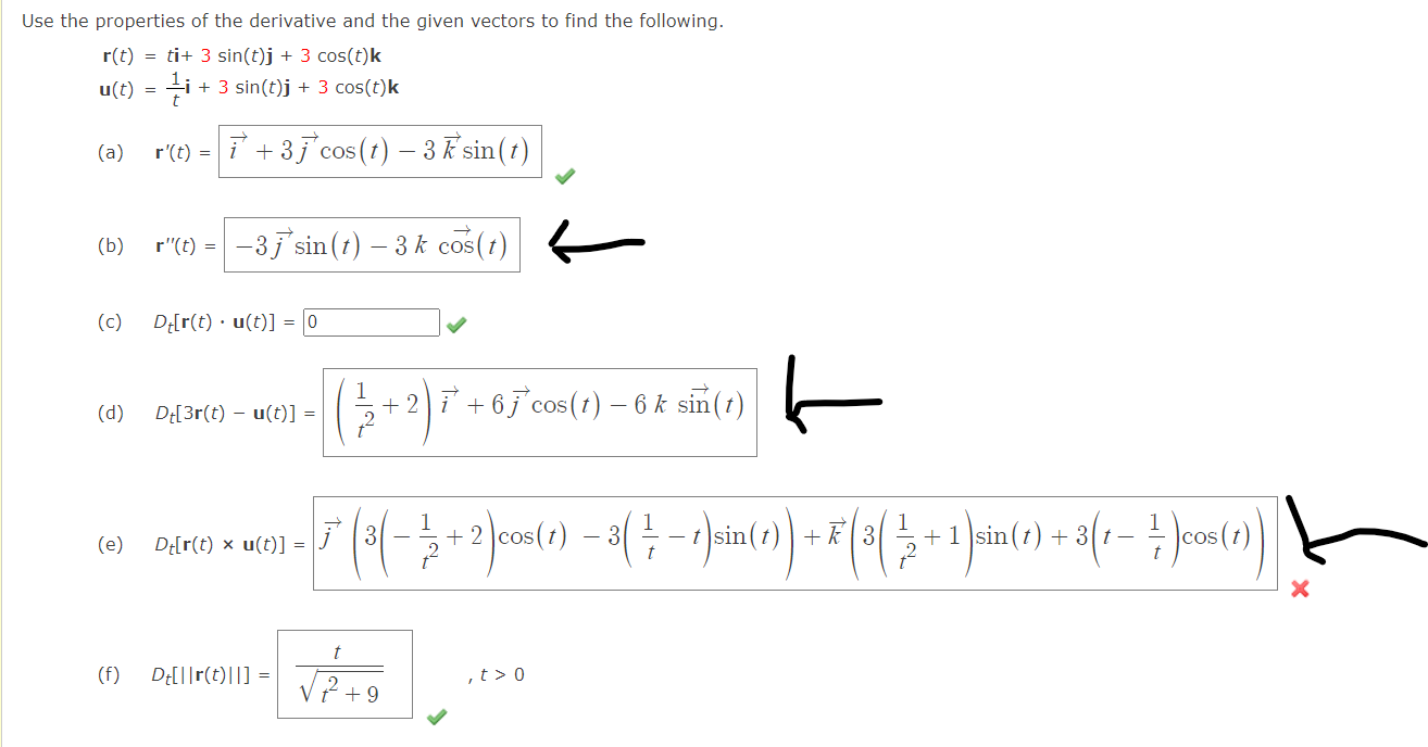Solved r(t)u(t)=ti+3sin(t)j+3cos(t)k=t1i+3sin(t)j+3cos(t)k | Chegg.com