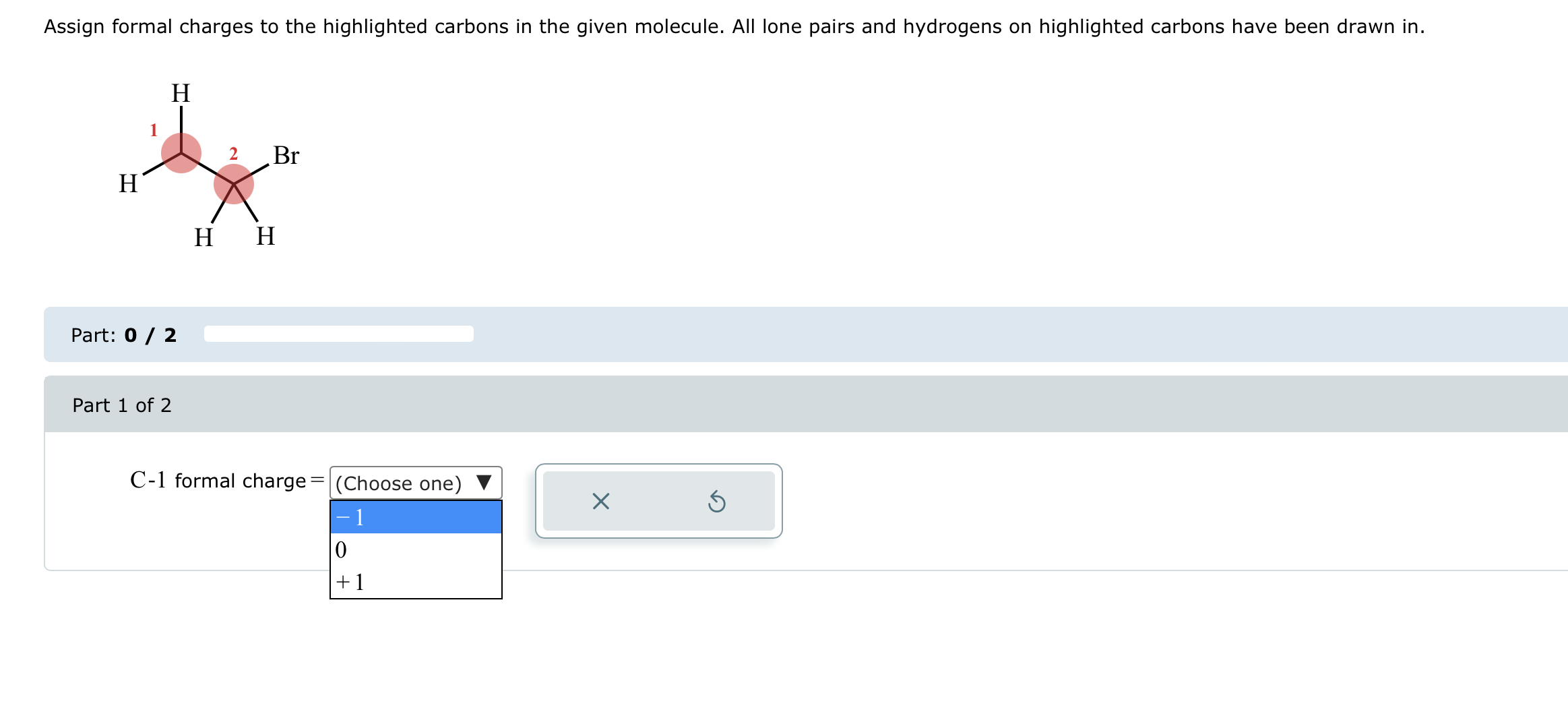 Solved C−1 formal charge = | Chegg.com