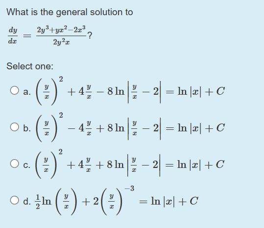 Solved What is the general solution | Chegg.com