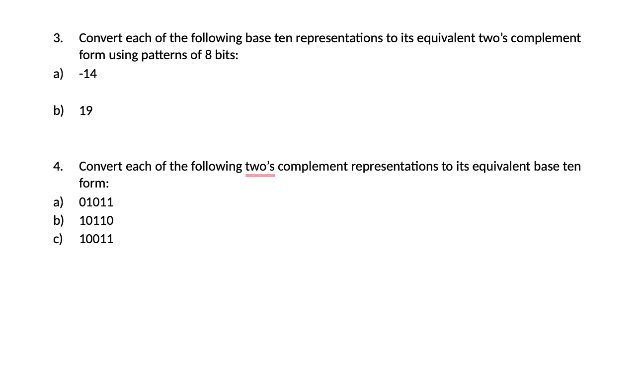 Solved Convert each of the following base ten | Chegg.com