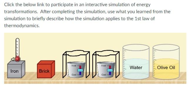 Solved ‪Energy Forms and Changes‬ (colorado.edu) PHET. (link | Chegg.com