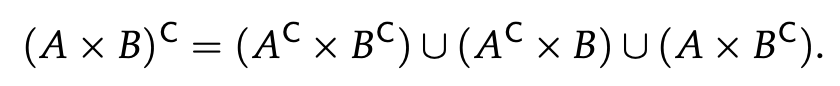 Solved (A×B)C=(AC×BC)∪(AC×B)∪(A×BC) | Chegg.com