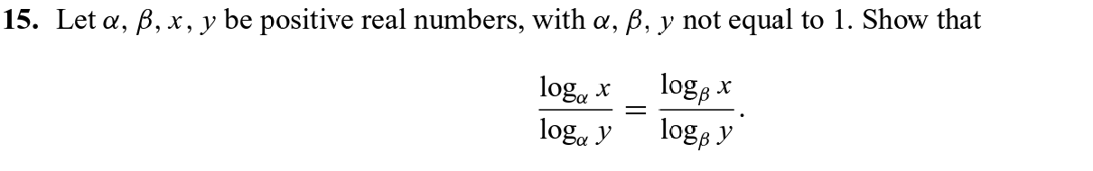 Solved 5. Let α,β,x,y be positive real numbers, with α,β,y | Chegg.com