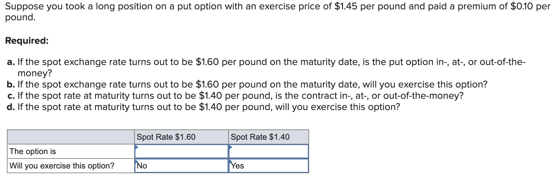 Solved Suppose you took a long position on a put option with | Chegg.com