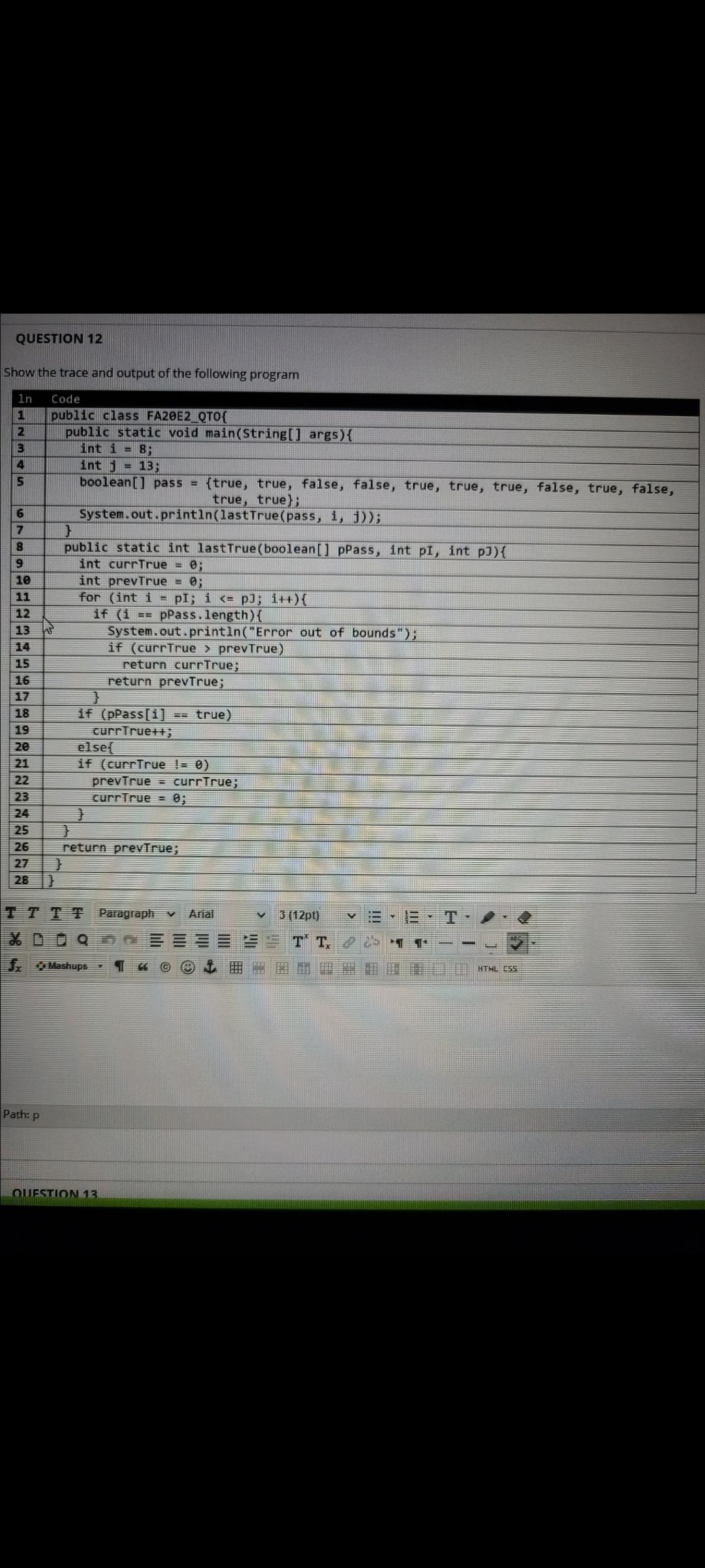 Solved Question 12 Show The Trace And Output Of The 5835