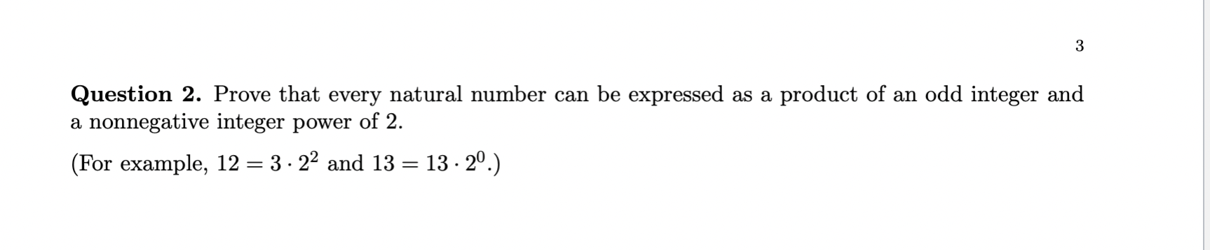 Solved Question 2. Prove that every natural number can be | Chegg.com