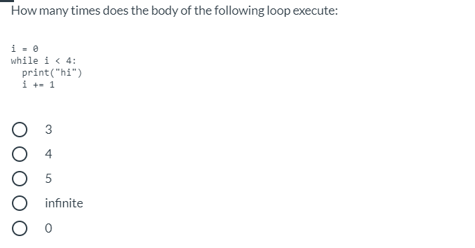 Solved How many times does the body of the following loop | Chegg.com