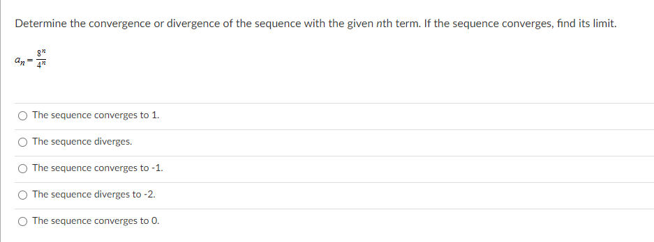 Solved Determine the convergence or divergence of the | Chegg.com
