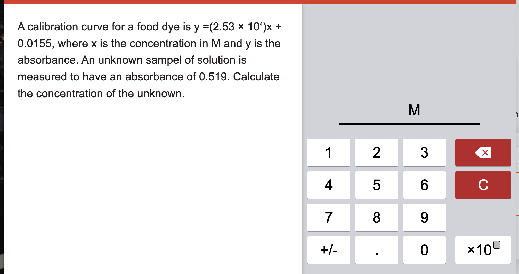 Solved A calibration curve for a food dye is | Chegg.com