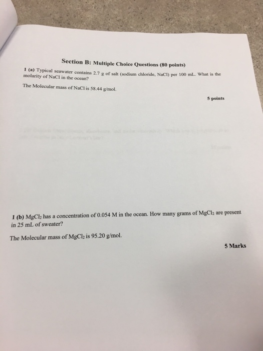 Solved Section B: Multiple Choice Questions (80 points) 1 | Chegg.com Solved Section B: Multiple Choice Questions (80 points) 1 | Chegg.com