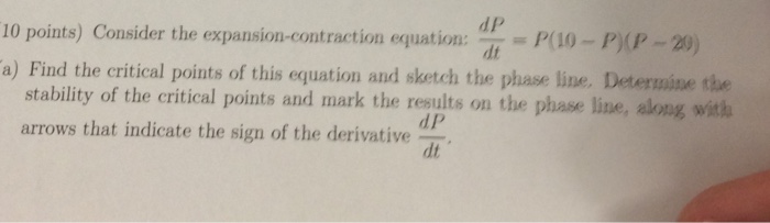 Solved 10 points) Consider the expansion-contraction | Chegg.com