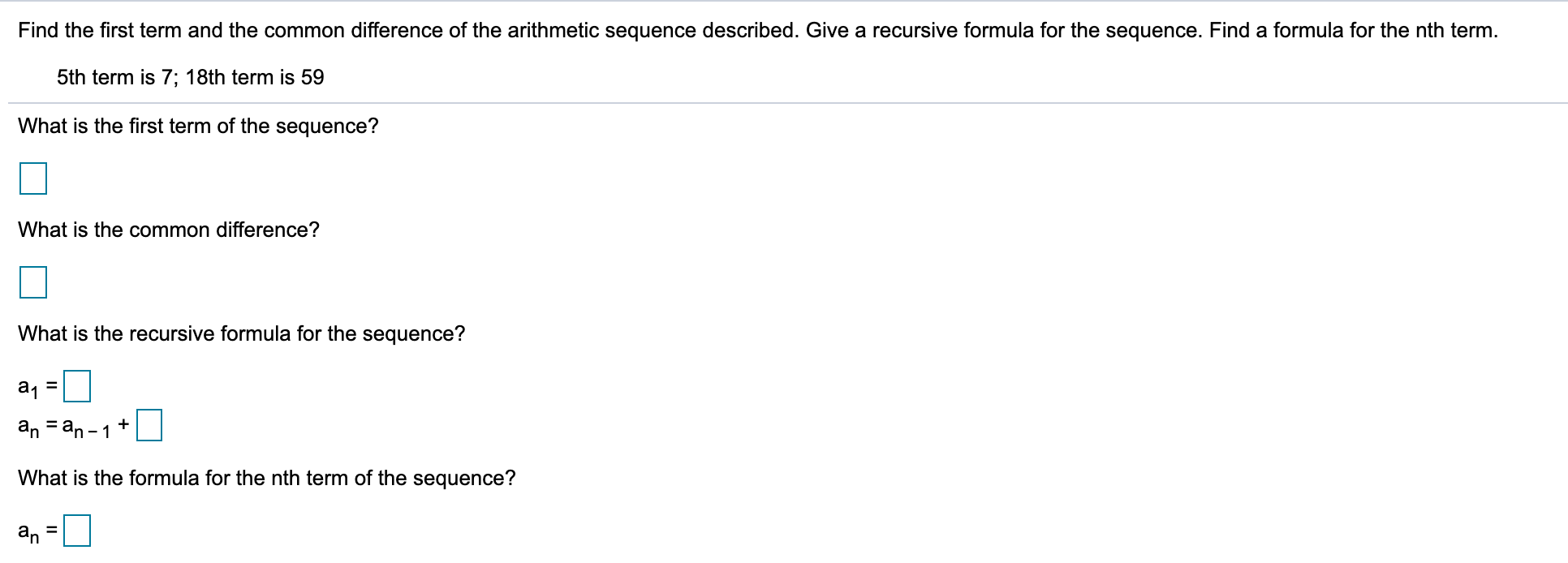 Solved Find the first term and the common difference of the | Chegg.com