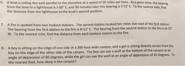 Solved A boat is sailing due east parallel to the shoreline | Chegg.com