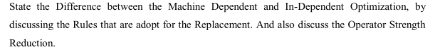 Solved State the Difference between the Machine Dependent | Chegg.com
