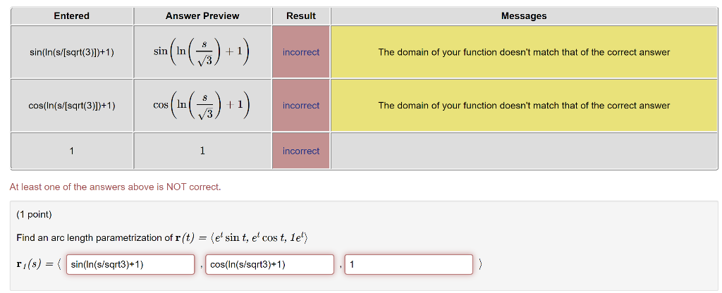 Solved Entered Answer Preview Result Messages | Chegg.com