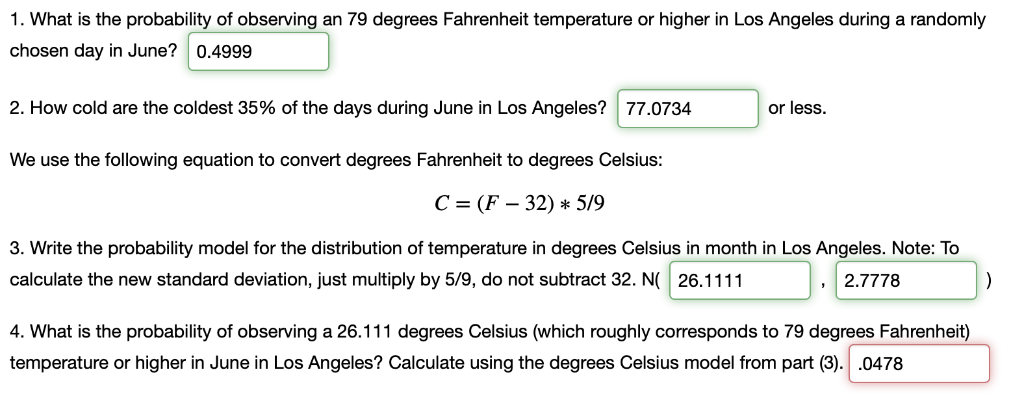 Solved Temperatures in LA. The average daily | Chegg.com