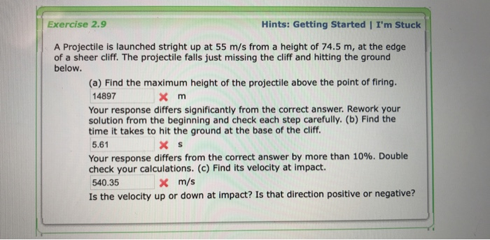 Solved Exercise 2.9 Hints: Getting Started | I'm Stuck A | Chegg.com