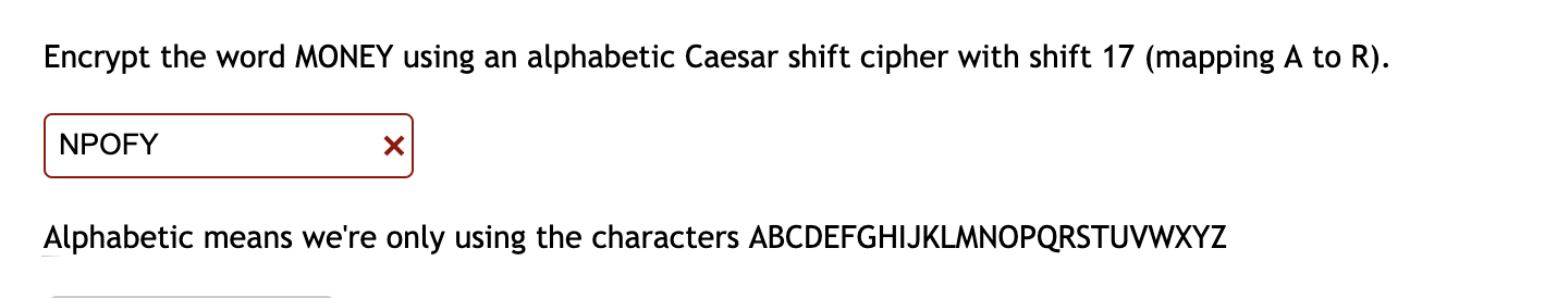 Solved Encrypt the word MONEY using an alphabetic Caesar | Chegg.com