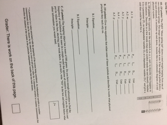 Solved The PhET 'Mass-spring lab' shows a steel weight | Chegg.com