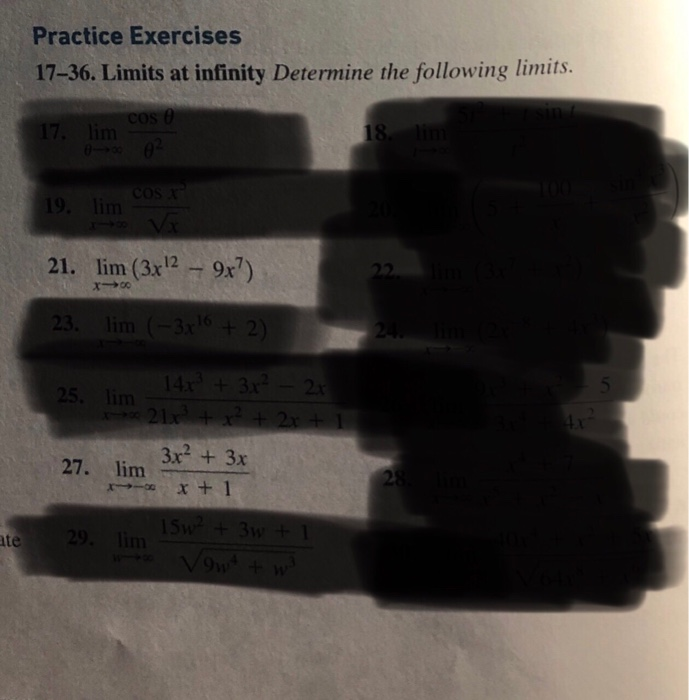 Solved Practice Exercises 19-70. Evaluating limits Find the | Chegg.com