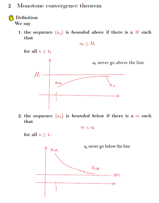 Solved 2 Monotone convergence theorem Definition We say 1. | Chegg.com