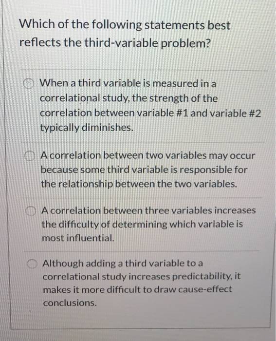 Solved Which of the following statements best reflects the | Chegg.com