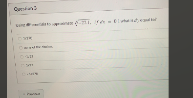 Solved Using differentials to approximate 3 square root | Chegg.com