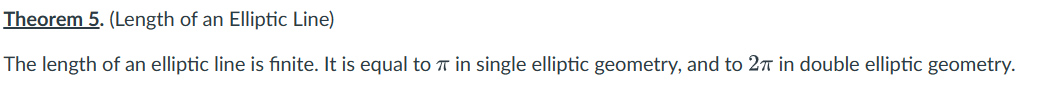 Solved Theorem 5. (Length of an Elliptic Line) The length of | Chegg.com