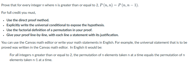 Solved Prove that for every integer n where n is greater | Chegg.com