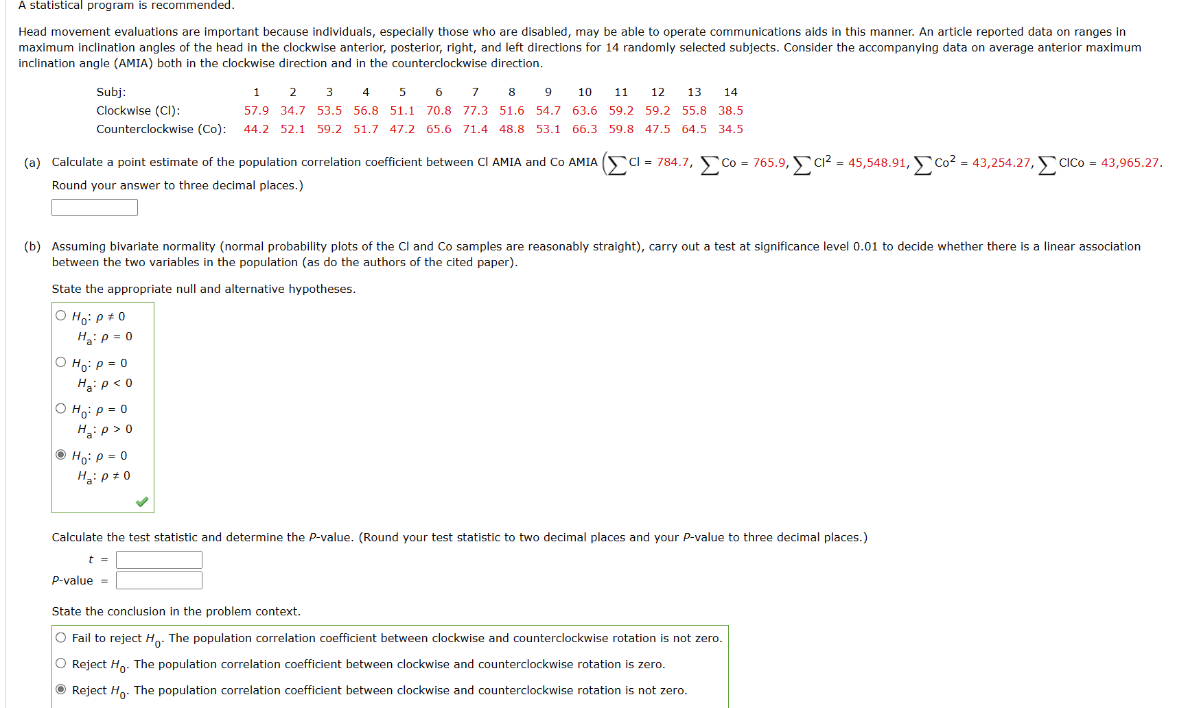 Solved inclination angle (AMIA) both in the clockwise | Chegg.com
