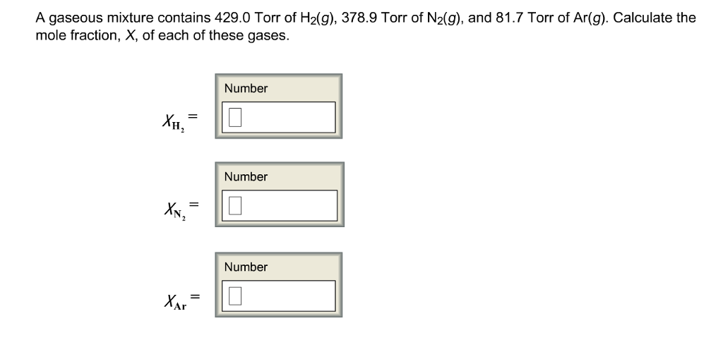 Solved A gaseous mixture contains 429.0 Torr of H2(g), 378.9 | Chegg.com