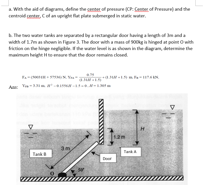 Solved a. With the aid of diagrams, define the center of | Chegg.com