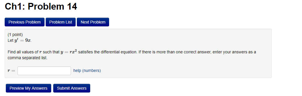 Solved Ch1: Problem 14 Previous Problem Problem List Next | Chegg.com