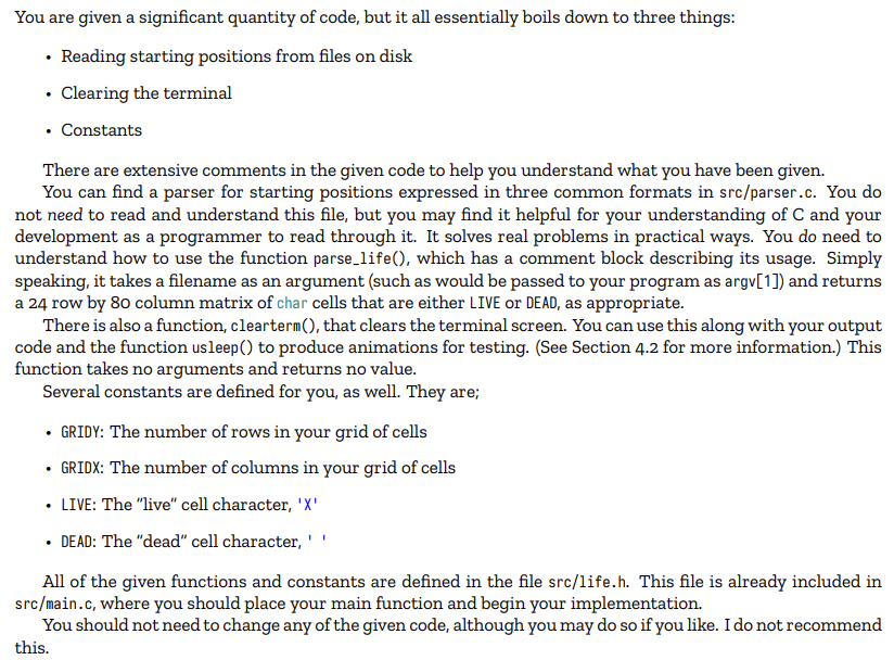 You are required to implement the rules of Conway's | Chegg.com