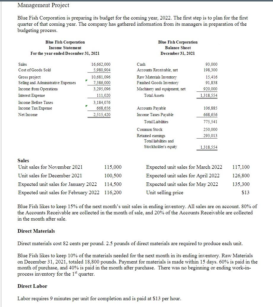 Solved im needing some help doing a first quarter budgeted | Chegg.com