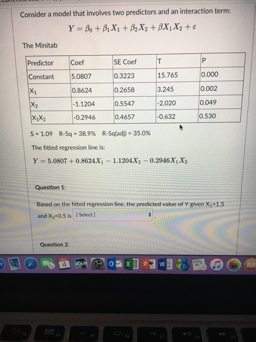Solved Consider a model that involves two predictors and an | Chegg.com