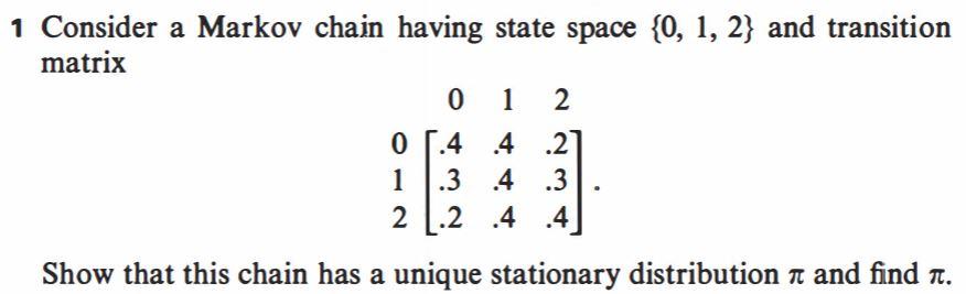 Solved 1 Consider a Markov chain having state space {0, 1, | Chegg.com