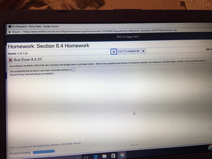 Solved O Do Homework-Dacey Taylor- Google Chrome Secure l | Chegg.com